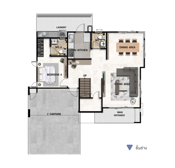 บ้านเดี่ยว เพอร์เฟคเพลส พระราม9-กรุงเทพกรีฑา | PF